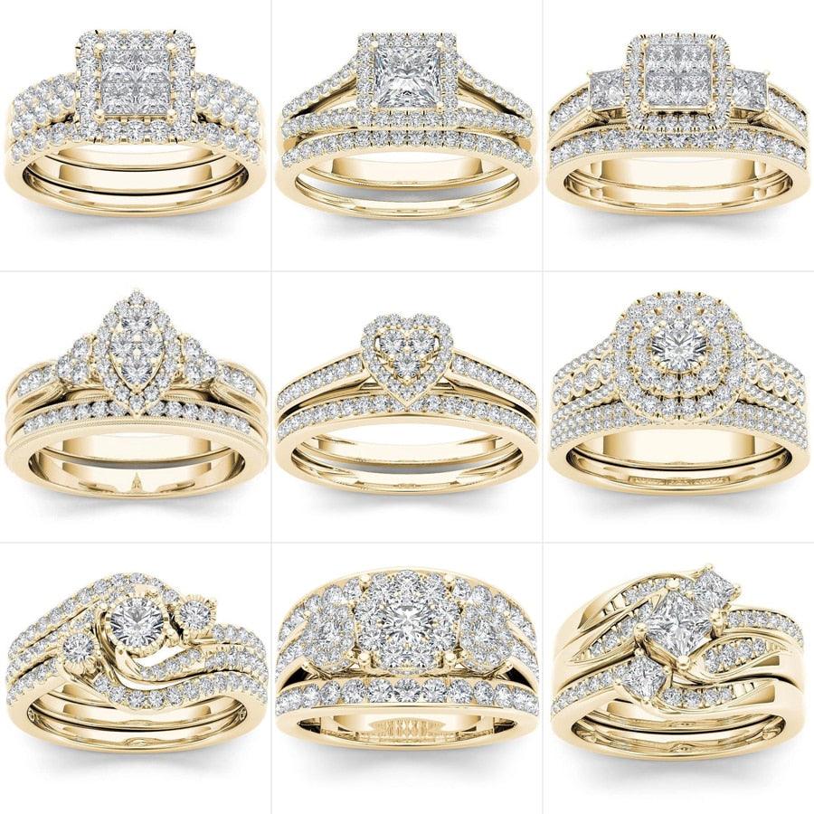 Beautiful Luxury Gold Bridal Rings – SUNSEED THE JOURNEY